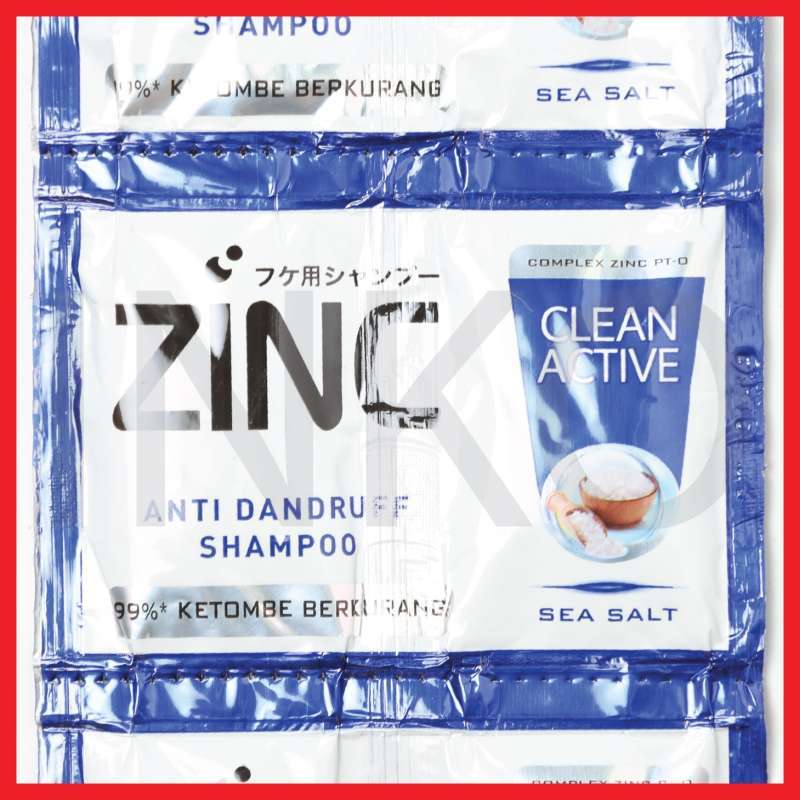 Jual ZINC ANTI DANDRUFF SHAMPOO CLEAN ACTIVE SEA SALT 12X10ML di Seller ...