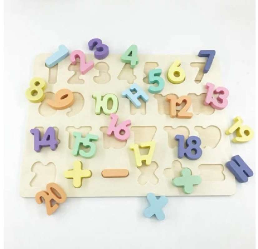 Jual Papan Huruf Angka - Wooden Alphabet Puzzle Board - Mainan Edukasi ...