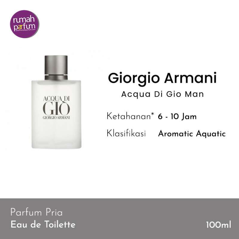 Jual Giorgio Armani Acqua Di Gio Man [100 mL] di Seller Rumah Parfum ...
