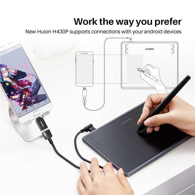 Jual Original HUION H430P Digital tablets USB signature drawing ...