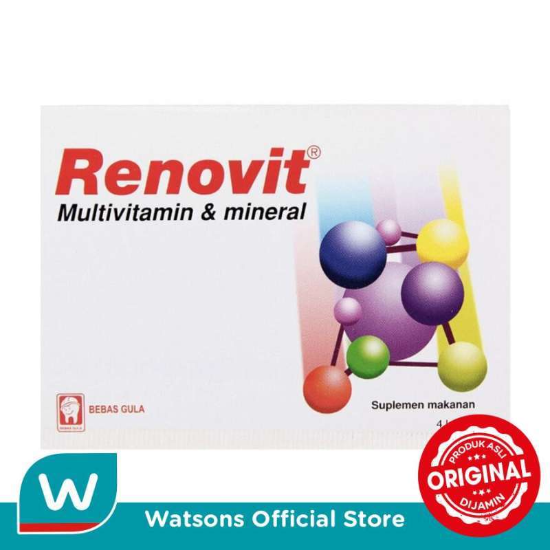 Promo Renovit Strip Multivitamin & Mineral [4 Kaplet] Diskon 25% di ...