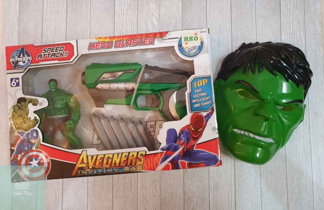 Jual Mainan 2in1 Topeng Hulk + Avengers Hulk Nerf Gun + Action Figure ...
