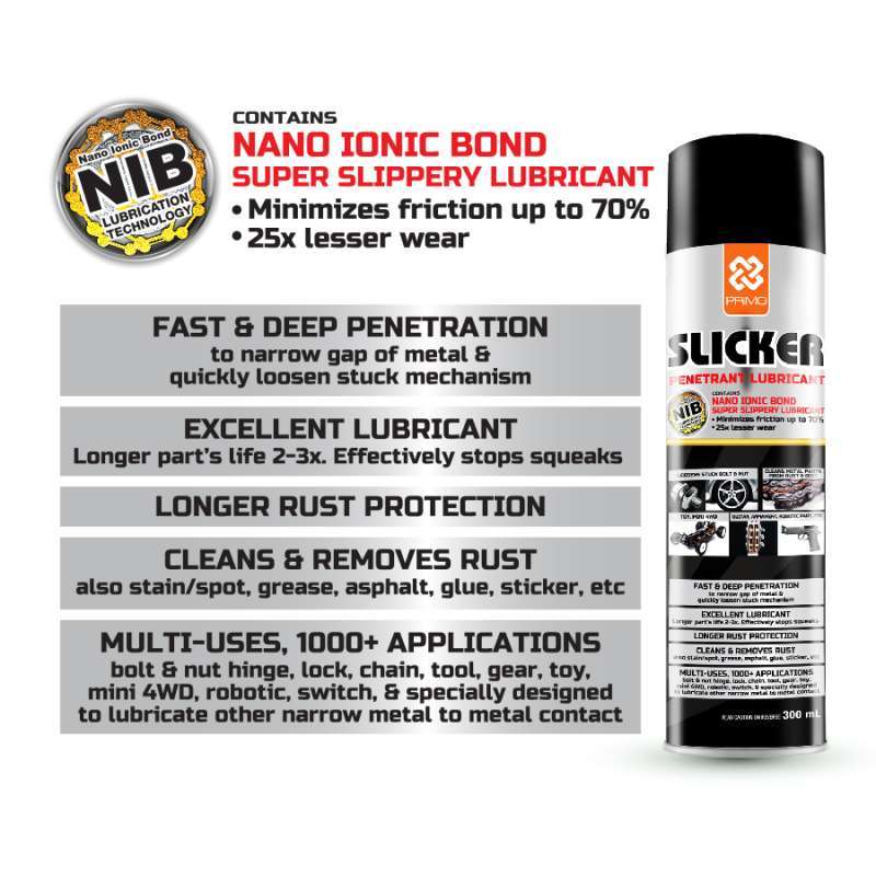 Promo Primo Slicker Penetrating Lubricant Spray [300 Ml] Diskon 11% Di ...