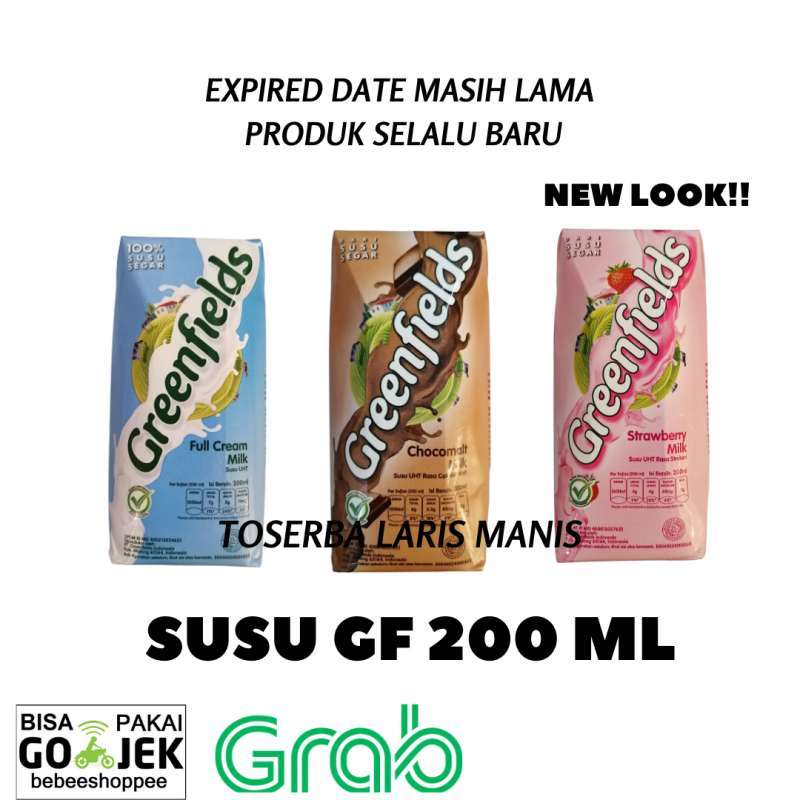 Jual Susu UHT Greenfields Strawberry 1 Dus isi 200 ml x 24 pcs | Susu ...
