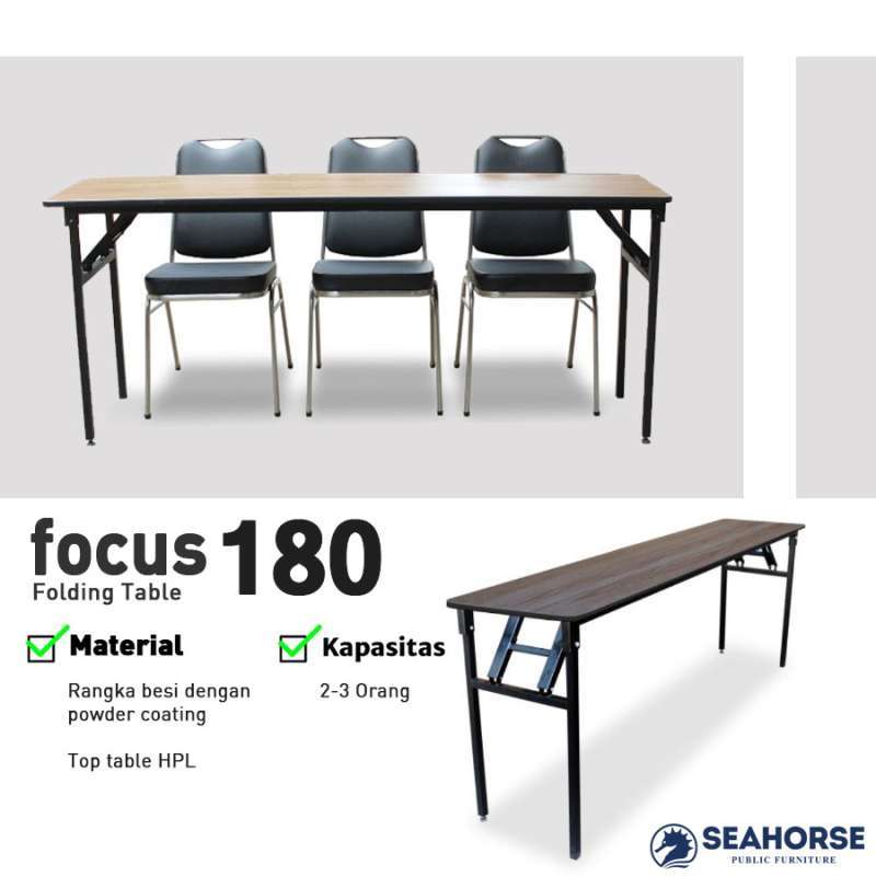 Promo Seahorse Focus 180 - Meja Meeting Lipat Multiplek HPL Coating ...