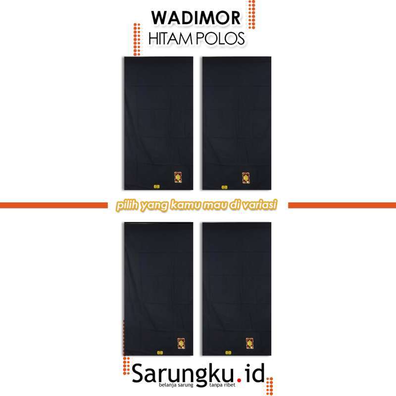Jual SARUNG WADIMOR POLOS HITAM di Seller Sarungku.ID - Bongkaran, Kota ...