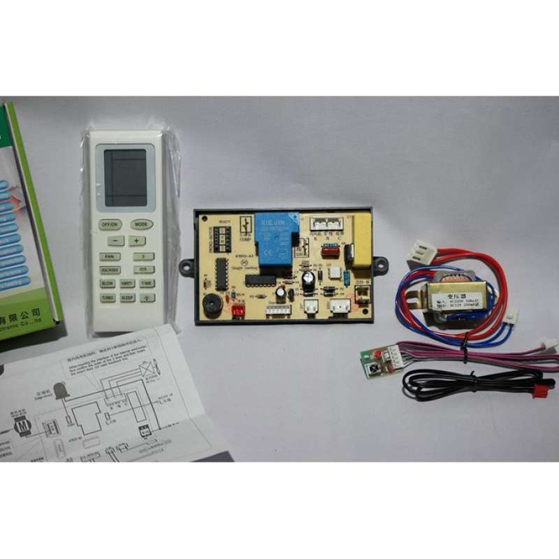 Jual Board Indoor Pcb Modul Ac multi Universal PG01A Komplet set Remote ...