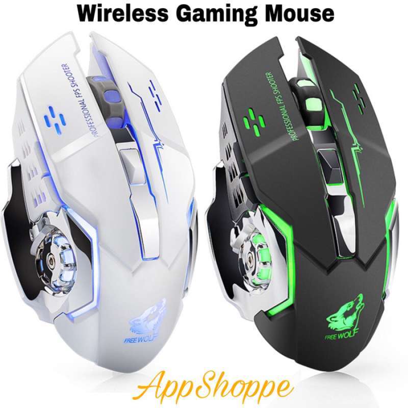 Jual Mouse Wireless Gaming Silent Usb Optical Ergonomic Rechargeable ...
