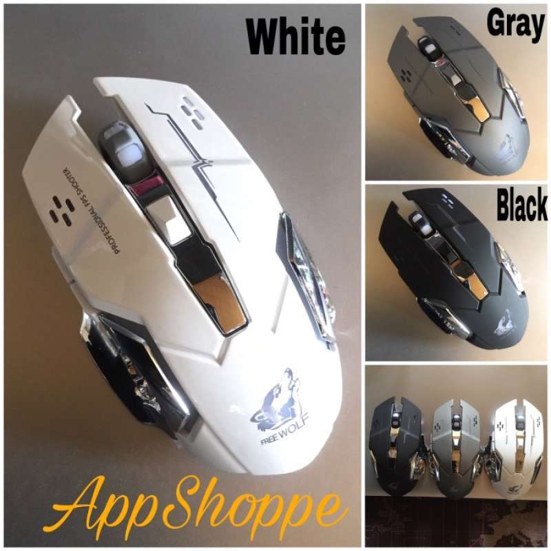 Jual Mouse Wireless Gaming Silent Usb Optical Ergonomic Rechargeable ...