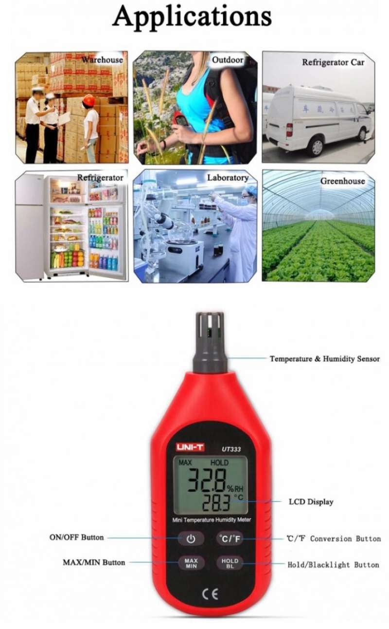 Jual Uni-t Ut333 - Mini Temperature Humidity Meter - Pengukur ...