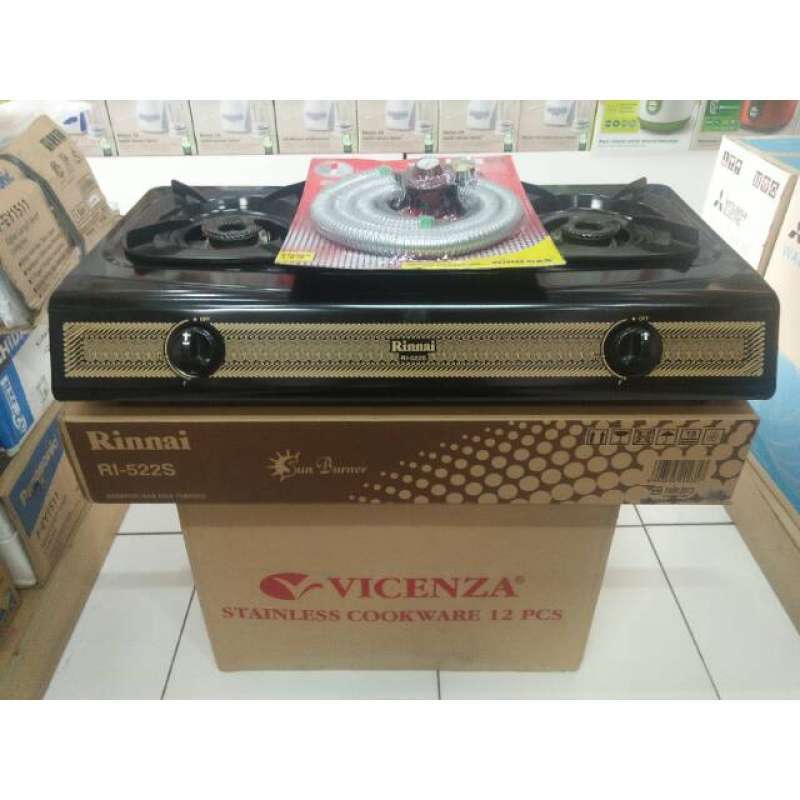 Promo Rinnai Ri-522s Kompor Gas 2 Tungku + Selang Win gas Diskon 4% di ...