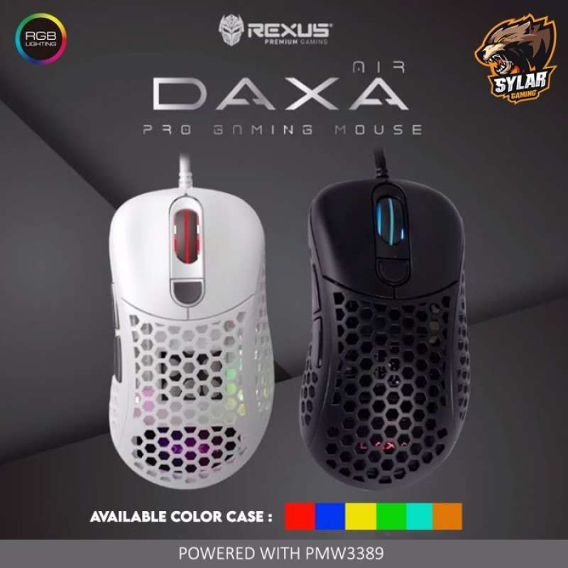 Jual Rexus DAXA Air Pro Gaming Mouse - Hitam, Merah - Putih di Seller ...
