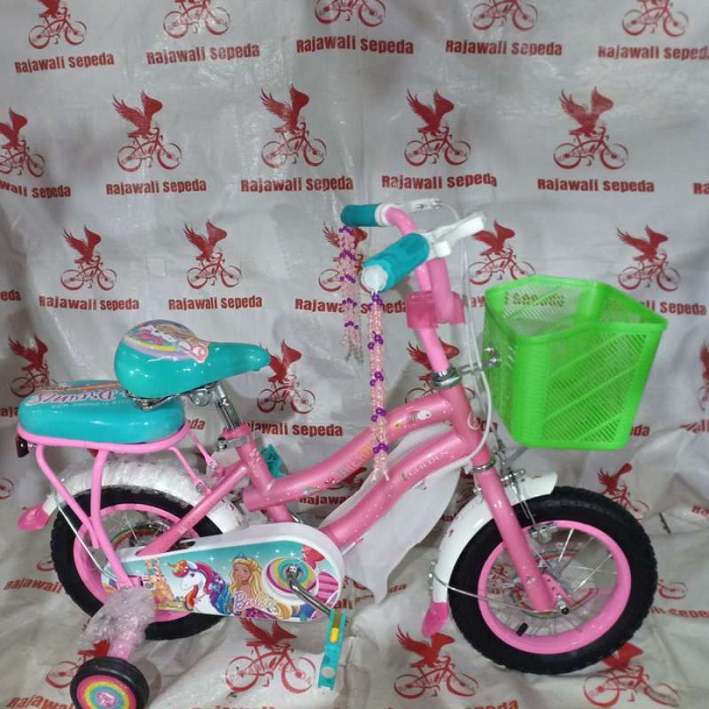 Jual sepeda anak 12 mini golden barbie bergambar kuda poni barbie di ...