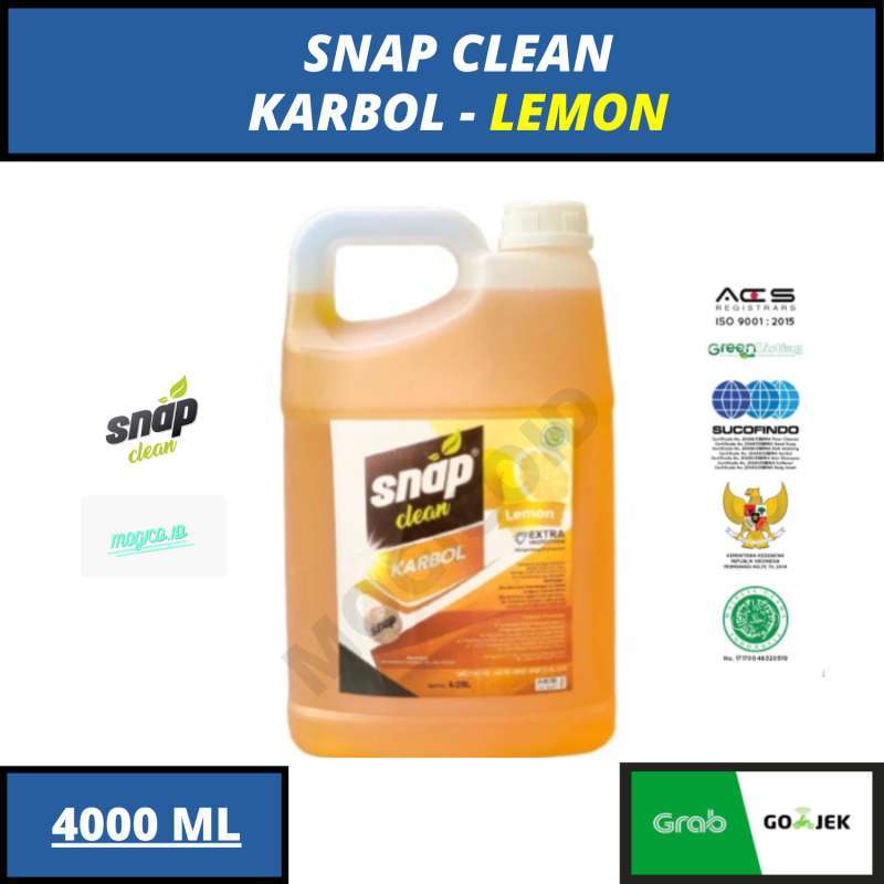 Jual Snap Clean Karbol 4 Liter Cairan Pembersih Lantai Wangi Aman ...