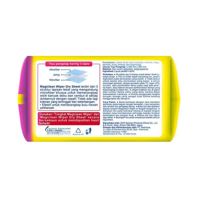 Promo [buy 3 Get 1] - Magiclean Wiper Dry Sheet Tisu Kering Pembersih ...