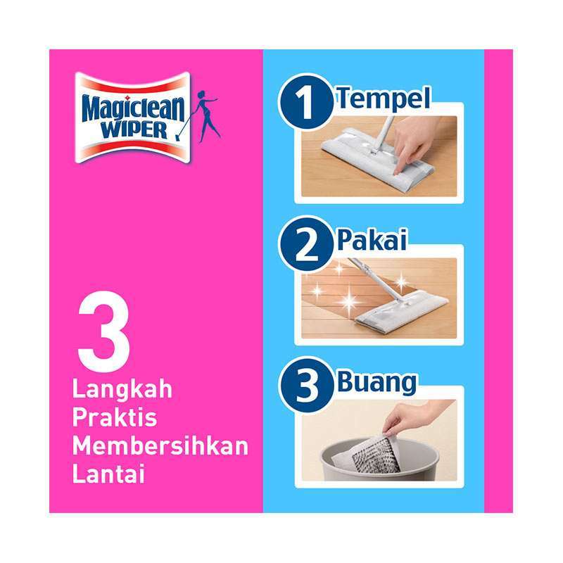 Promo [buy 3 Get 1] - Magiclean Wiper Dry Sheet Tisu Kering Pembersih ...