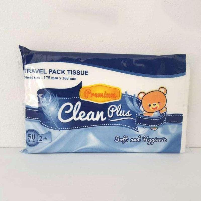 Jual Clean Plus Facial Tissue Travelpack [50s/6 Pcs] di Seller ...
