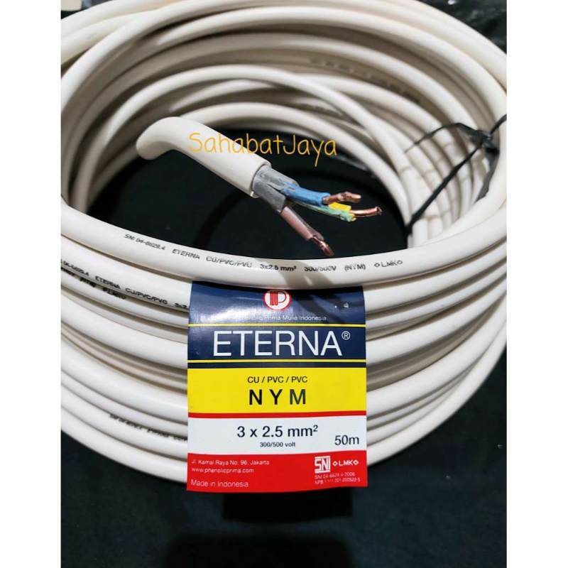 Jual Kabel ETERNA NYM 3x2.5 Kawat putih 3x2,5 di Seller SahabatJaya - Kedaung Kali Angke, Kota ...