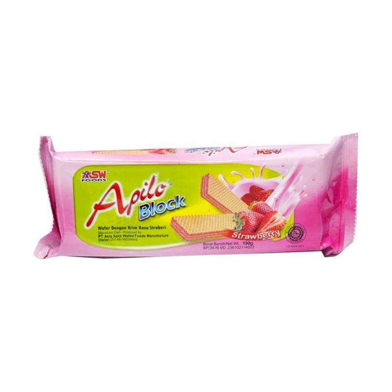 Promo Apilo Strawberry Wafer [100g] Diskon 16% di Seller Halo Mart ...