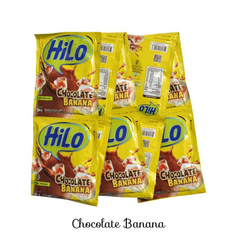 Jual HiLo Minuman Serbuk Tinggi Kalsium Rasa Choco Banana Renceng Isi ...