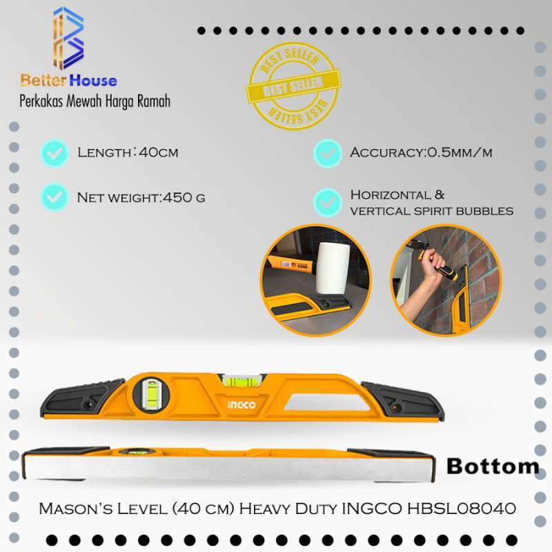 Jual Water pas Waterpass Hebel Keramik (40 cm) Heavy Duty INGCO ...