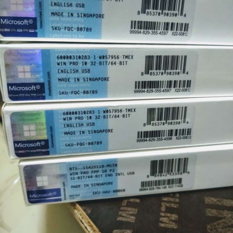 Jual Microsoft Windows 10 Professional Fpp Retail Original Bisa Pindah ...