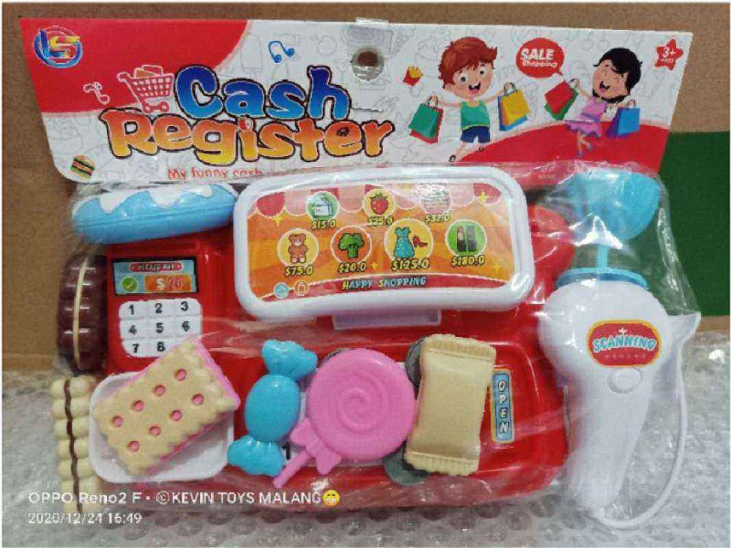 Jual CASH REGISTER LK 22 - mainan kasir kasiran baterai plus biskuit ...