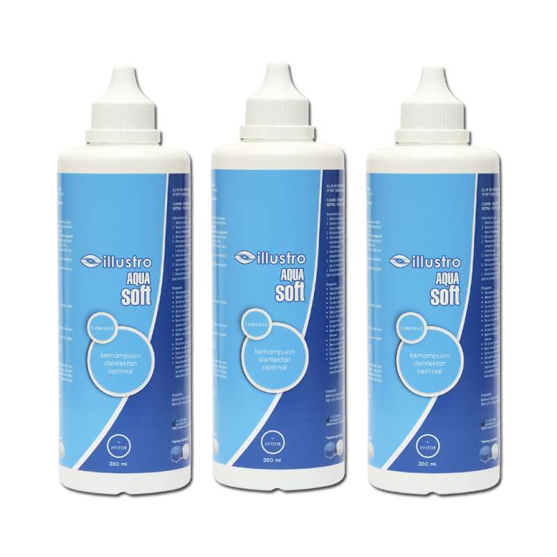 Jual Illustro Aquasoft Solution 350 ML - 3 Pcs di Seller Optik Melawai ...