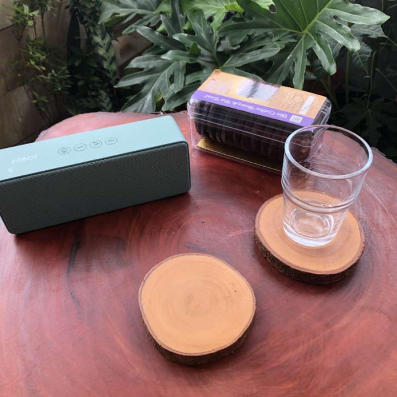 Promo Wooden Coaster - Wood Slice - Tatakan Gelas Kayu - Alas Kayu ...