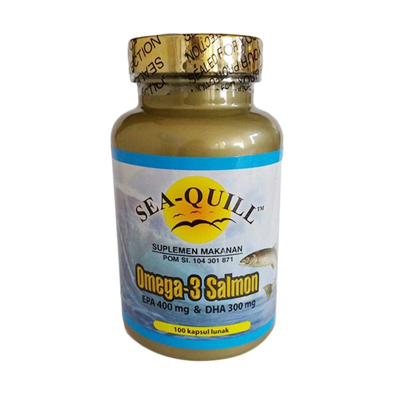 Jual Sea Quill Omega 3 Salmon Suplemen Kesehatan [100 Softgels] Di ...