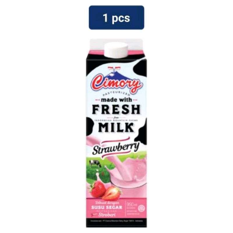 Promo Cimory Fresh Milk Strawberry 950 ml Diskon 32% di Seller ...