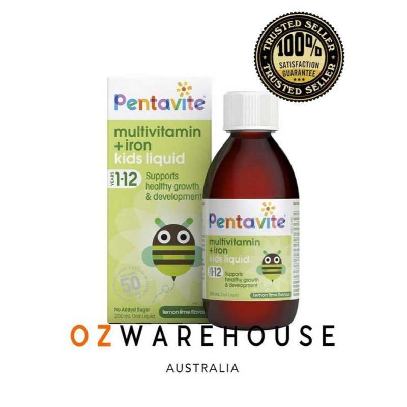 Jual Penta-Vite Oral Liquid Multivitamins with Iron 200mL di Seller ...