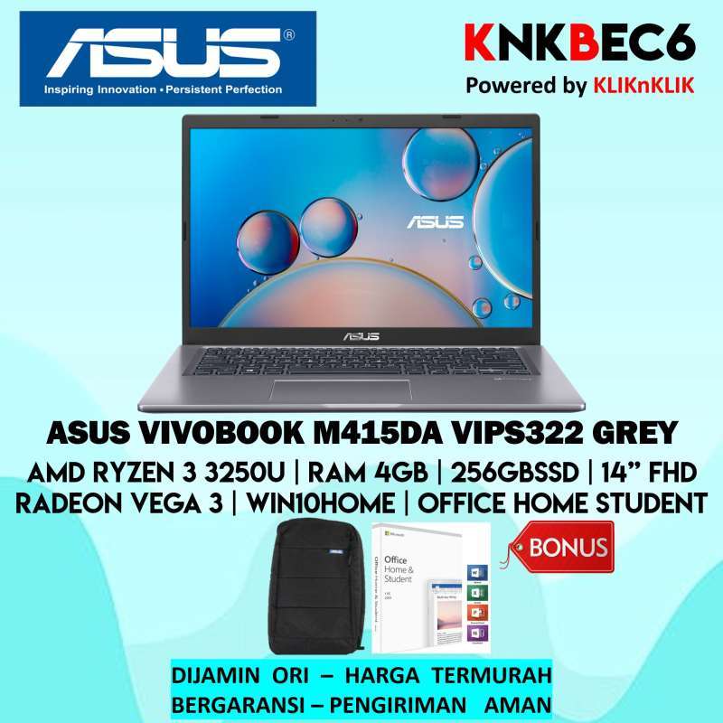 Jual Asus Vivobook M415da Amd Ryzen 3 [amd Ryzen 3 3250u Ram 4gb 256gb ...