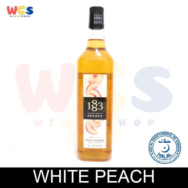 Jual 1883 Maison Routin France Syrup White Peach Flavored 1 Ltr - 33.8 ...