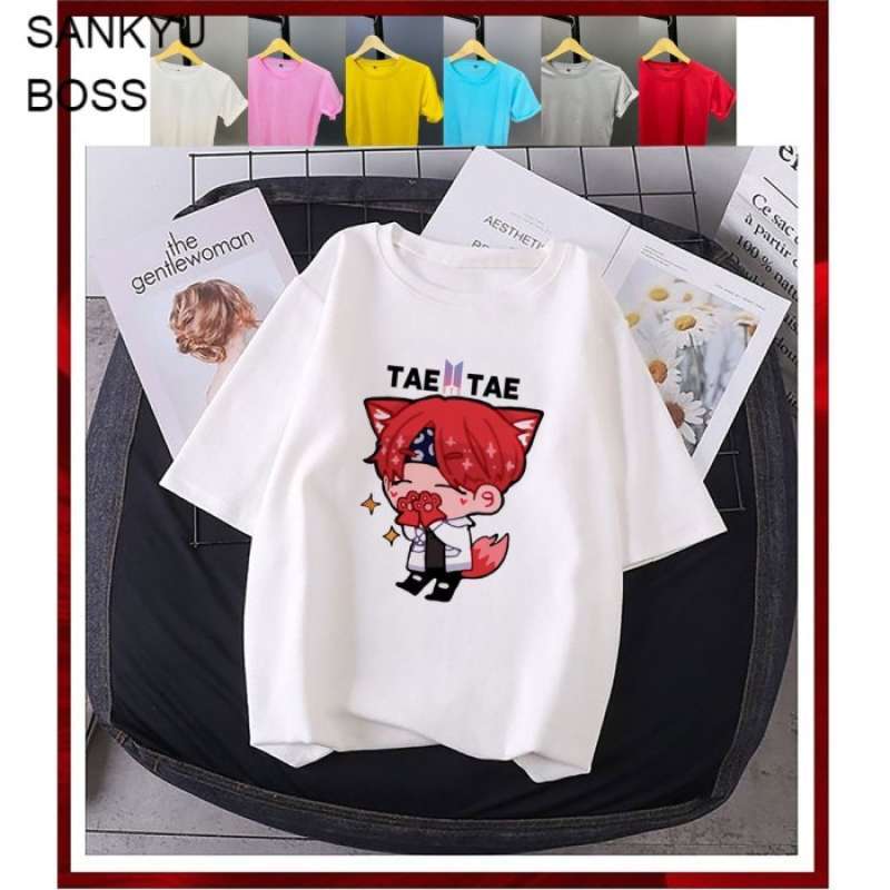 Jual KAOS SHIMEJI BTS TAE TAE BAJU KAOS BTS DYNAMITE BTS KPOP PUTIH ...