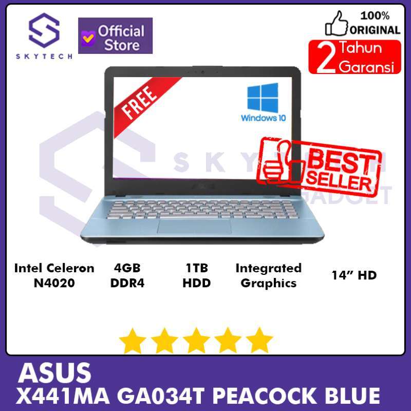 Jual LAPTOP ASUS X441MA GA034T CELERON N4020 RAM 4GB HDD 1TB FREE ...