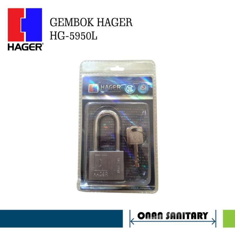 Jual Gembok Hager Lock Standard Long 50mm HG-5950L di Seller Onan ...