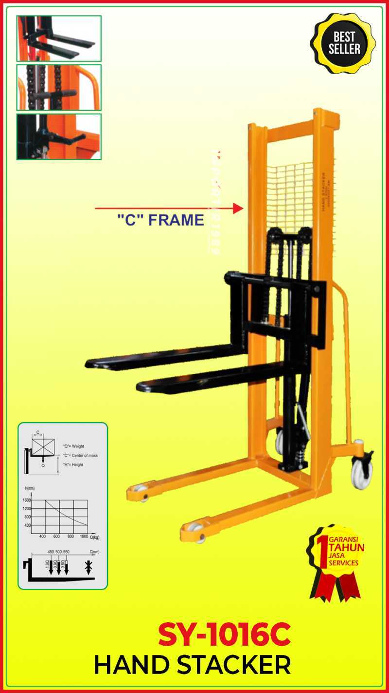 Jual Alat Angkat Barang Hand Stacker Lift Forklift 1 ton x 1,6 m - C ...