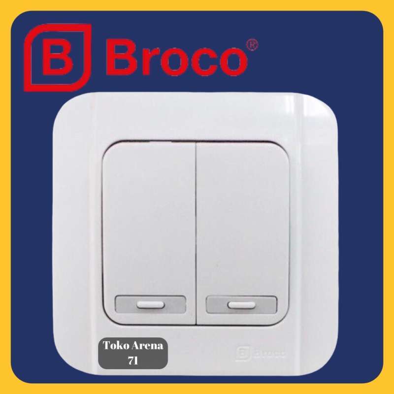 Jual Broco Saklar Seri 2g Galleo G162-55s White Double 2 Gang 1 Way Di ...