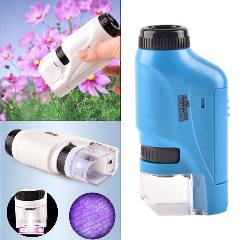 Jual Portable Handheld LED Microscope for Kids Plants Natural ...