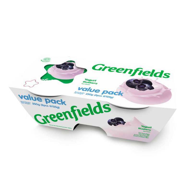 Promo Greenfields Yogurt Multipack Blueberry [125 g/ 2 pcs] Diskon 24% ...