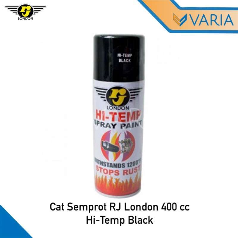 Jual Cat Semprot Pylox Pilox RJ London Hi Temp Black 400 cc Tahan Panas di Seller Varia Store ID ...