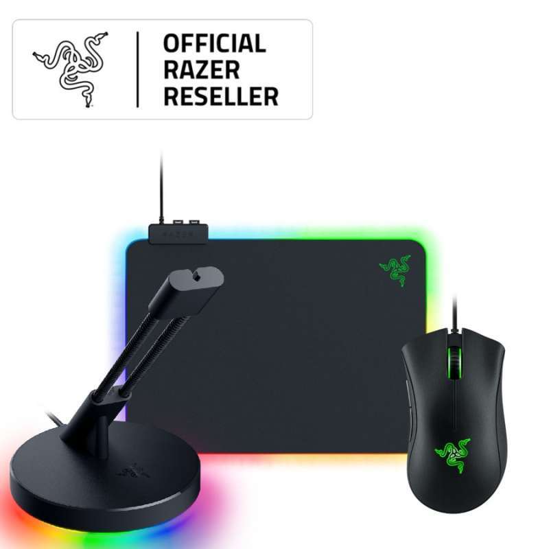 Jual Razer DeathAdder Essential, Razer Mouse Bungee V3 & Razer Firefly ...