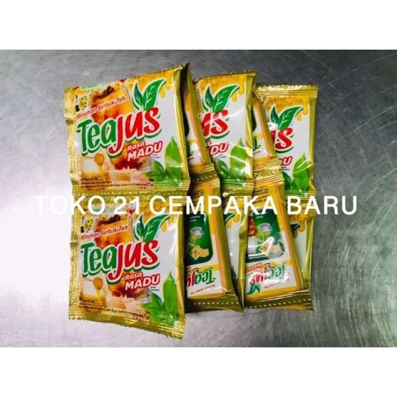 Jual TeaJus Rasa MADU 1 renceng isi 10 sachet | Minuman Serbuk Teh Tea ...