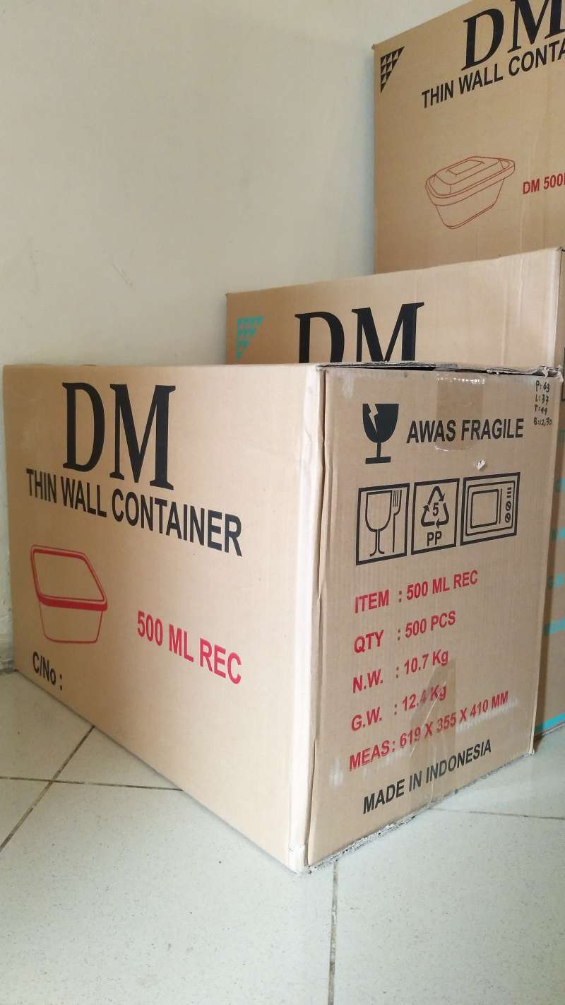 Jual Grosir Thinwall Dm 500ml Rec Kotak Makan Box Makan Transparan Food