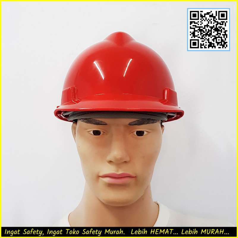 Jual Helm Proyek V Safety Helmet Merah standar SNI MSA Lokal + Sarang ...