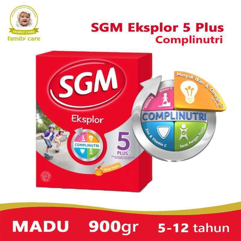 Jual SGM Eksplor 5 Plus Susu Pertumbuhan 5-12 Tahun Madu Box 900g / 900 ...