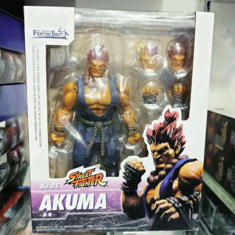 Jual Mainan Action Figure Shf Akuma Street Fighter Recast Bandai Tinggi Sekitar 6 Inch ...