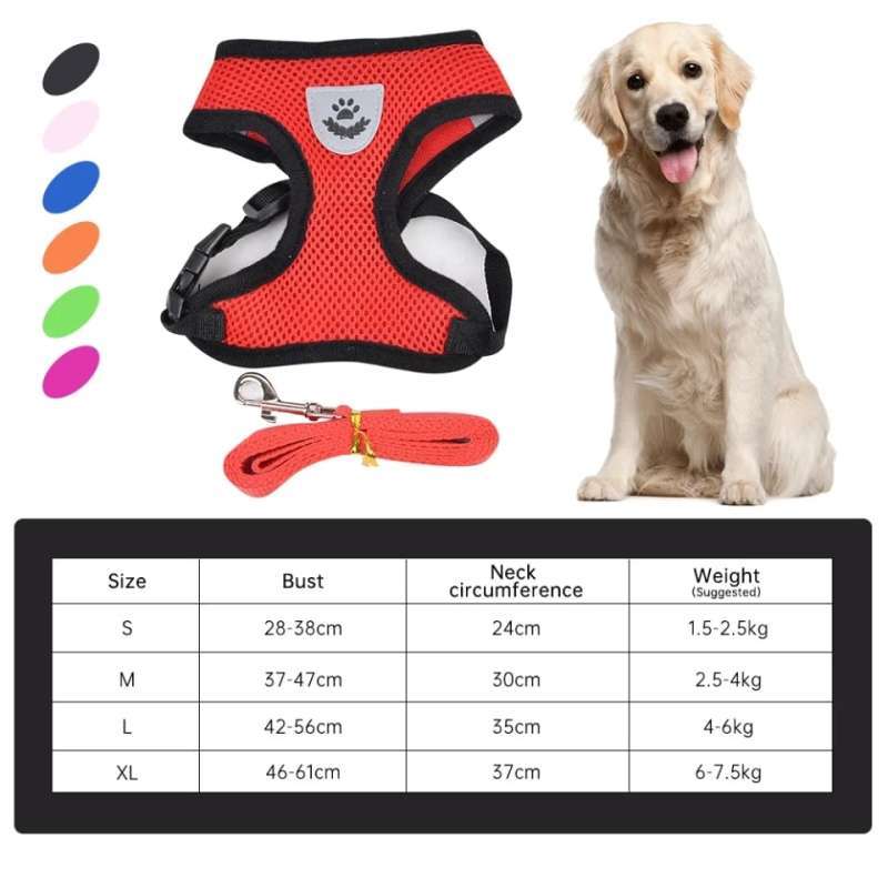 Promo Harness Anjing/Kucing Tali Tuntun Full Body Untuk Jalan-Jalan ...