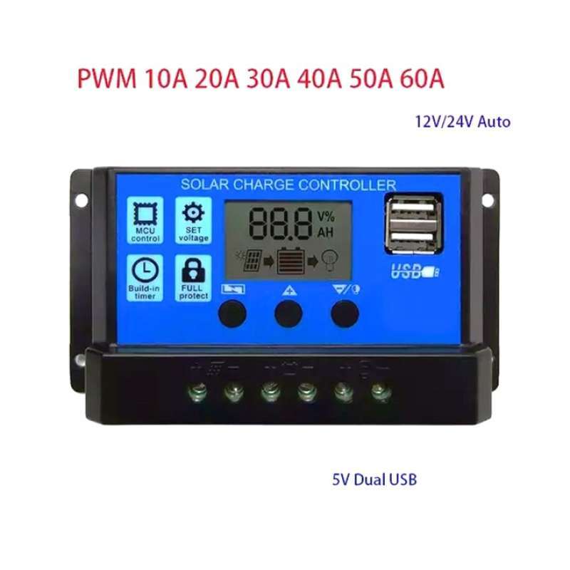 Jual Jual Scc Pwm 30A Solar Charge Controller Dengan Lcd Dual Usb 5V ...